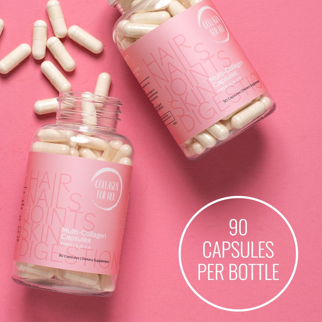 Multi-Collagen Capsules (90ct.) | 30 Day Supply | Collagen For Her